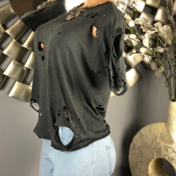 Fashion Nova | Tops | Fashion Nova Ripped Tshirt | Poshmark